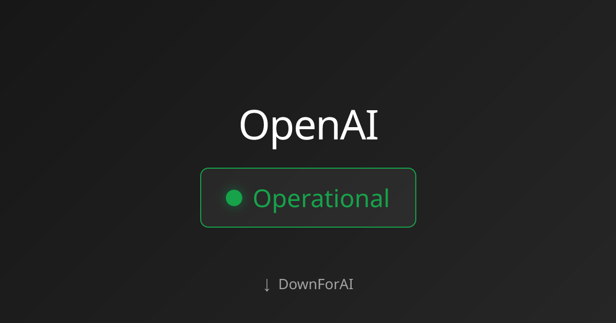 Is OpenAI Down? Live Status & Outage Reports