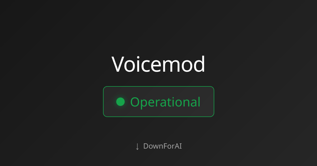 Is Voicemod Down Today? Live Status & Outages 2026